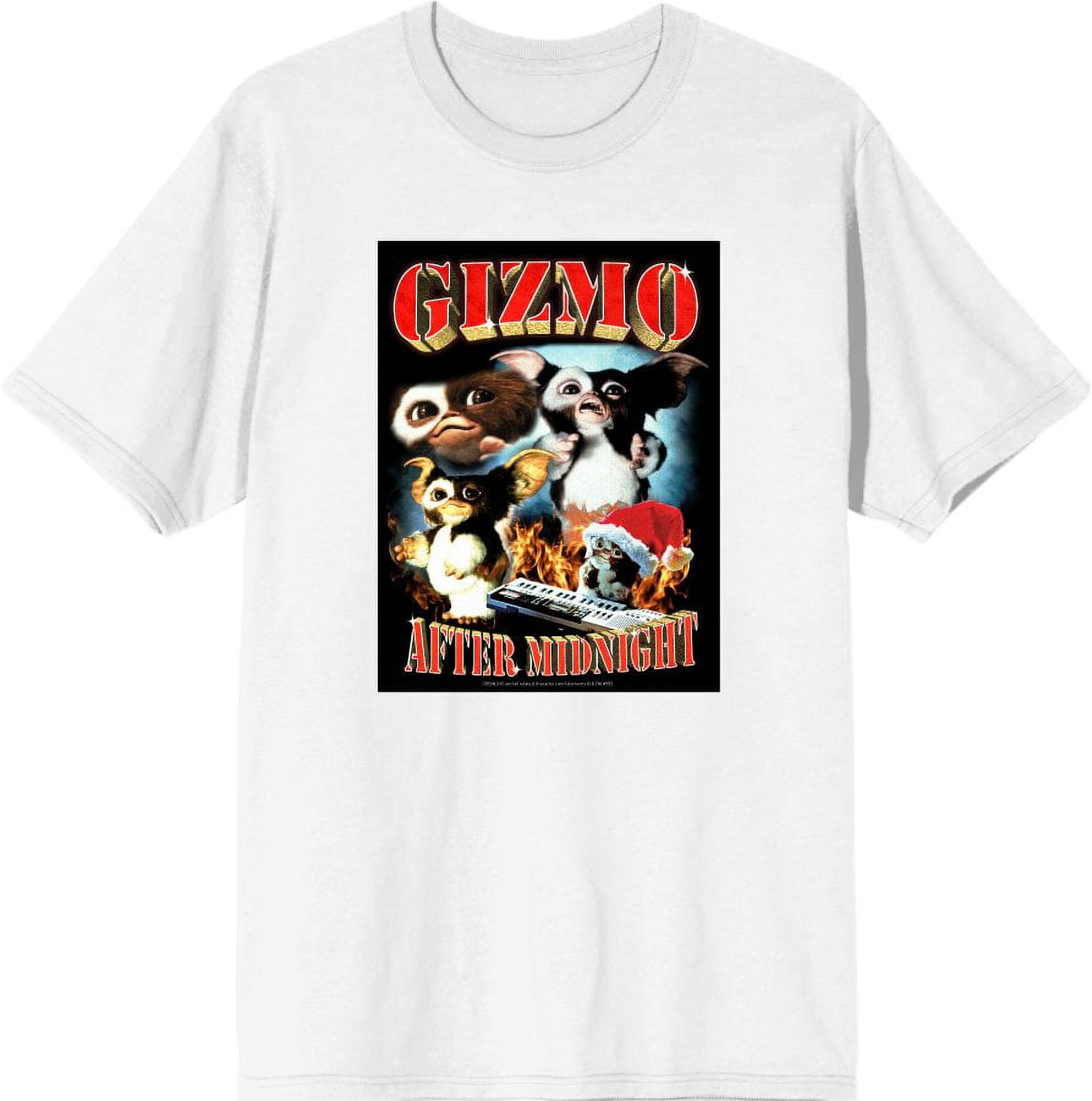 Gremlins Gizmo After Midnight Men's White Crew Neck Short Sleeve Tee ...