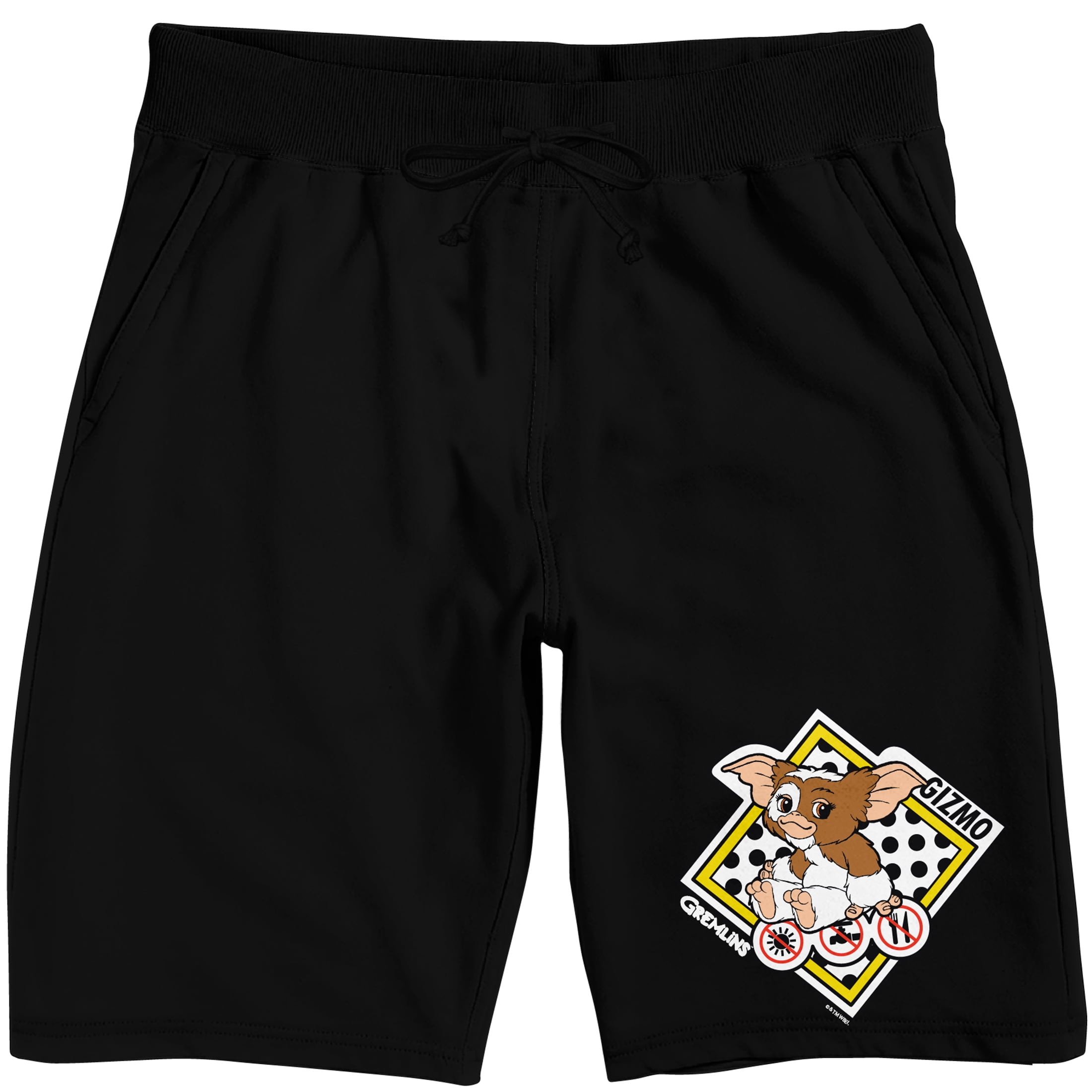 Gremlins Gizmo Checkered Diamond Men's Black Sleep Pajama Shorts-XXL ...