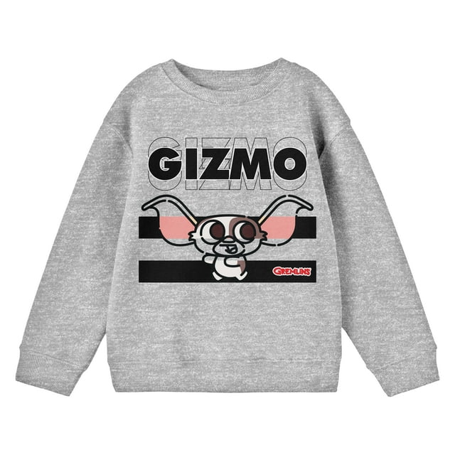 Gremlins Gizmo Collage Art Boy's Heather Grey Long Sleeve Shirt ...