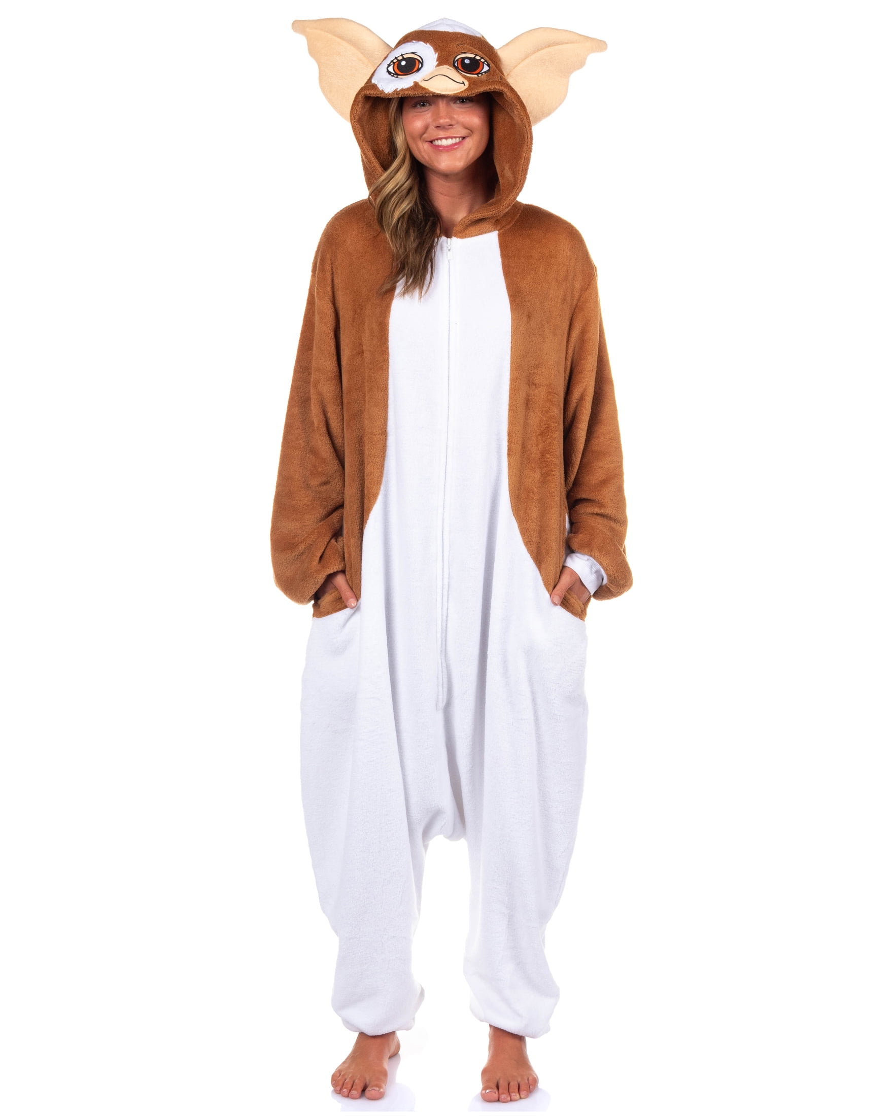 Gremlins Gizmo Kigurumi Adult Hooded Costume Fleece Union Suit Pajama ...