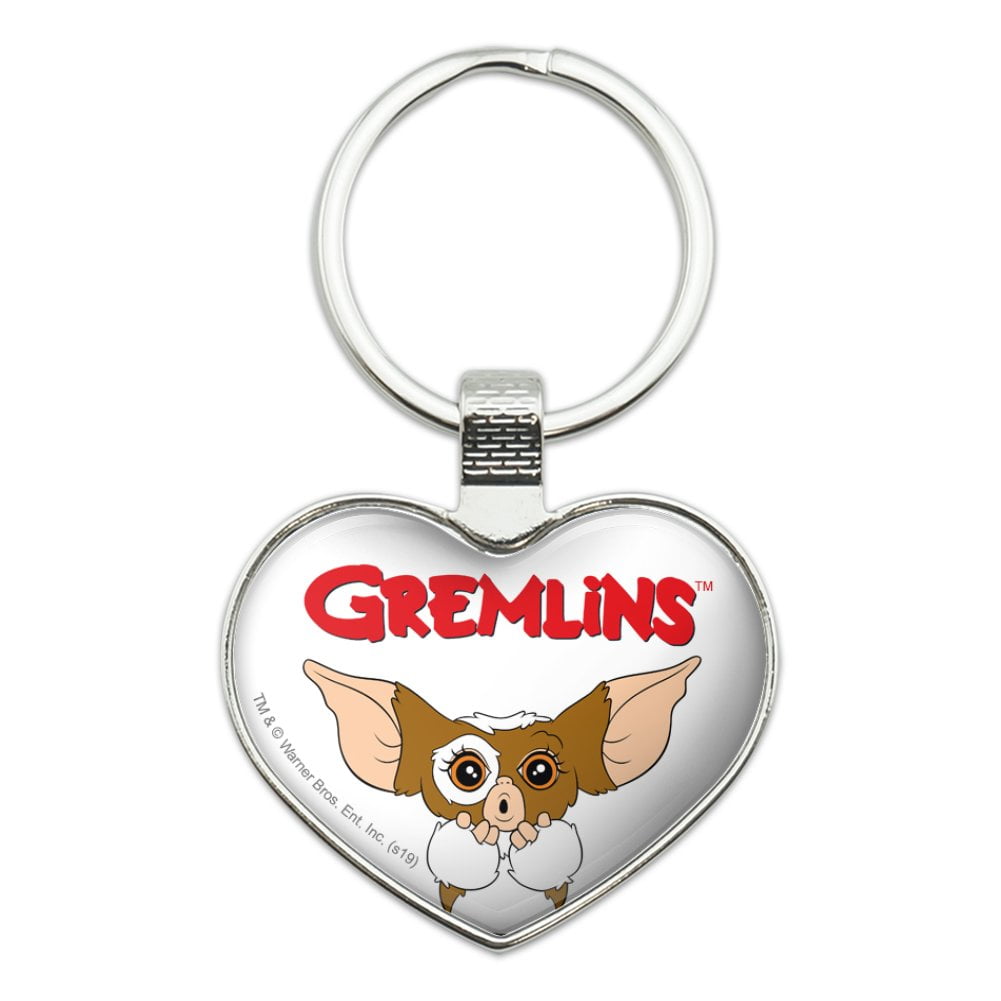 Gremlins Gizmo Logo Keychain Heart Love Metal Key Chain Ring - Walmart.com