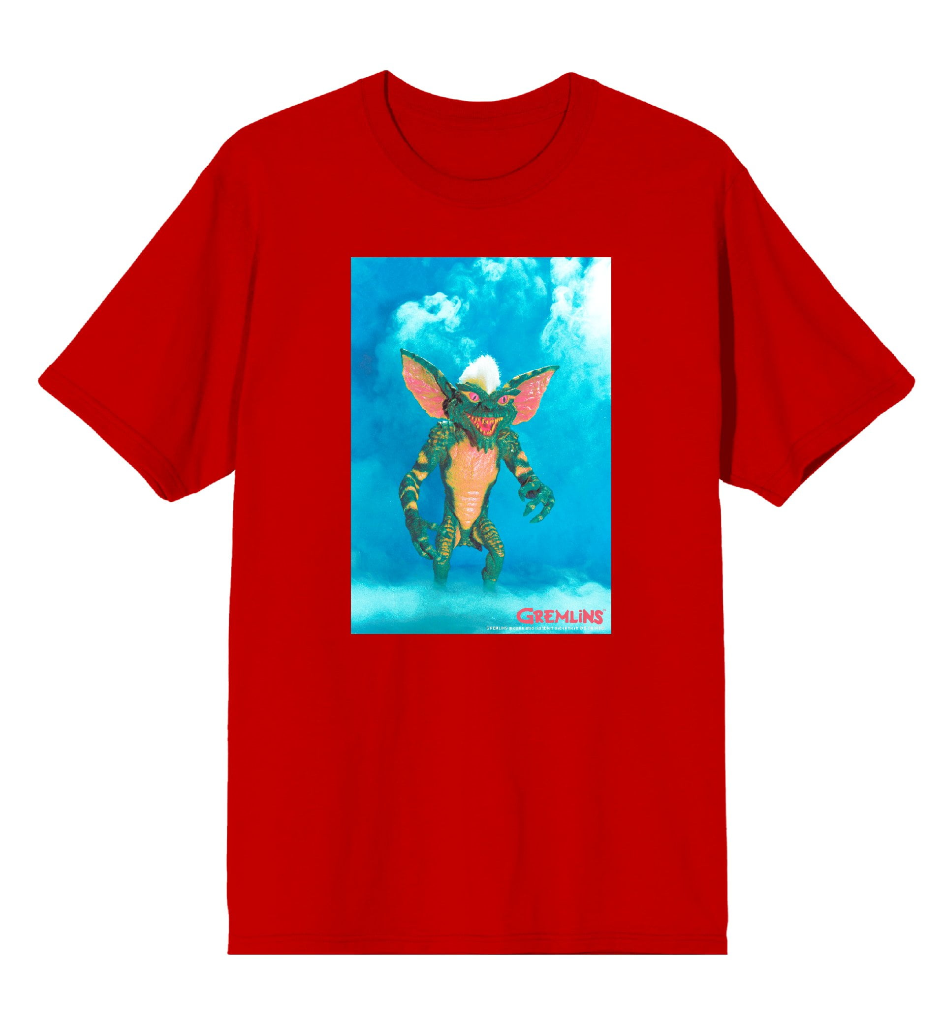 Gremlins Monster On Smoky Background Men's Red Crew Neck Short Sleeve ...