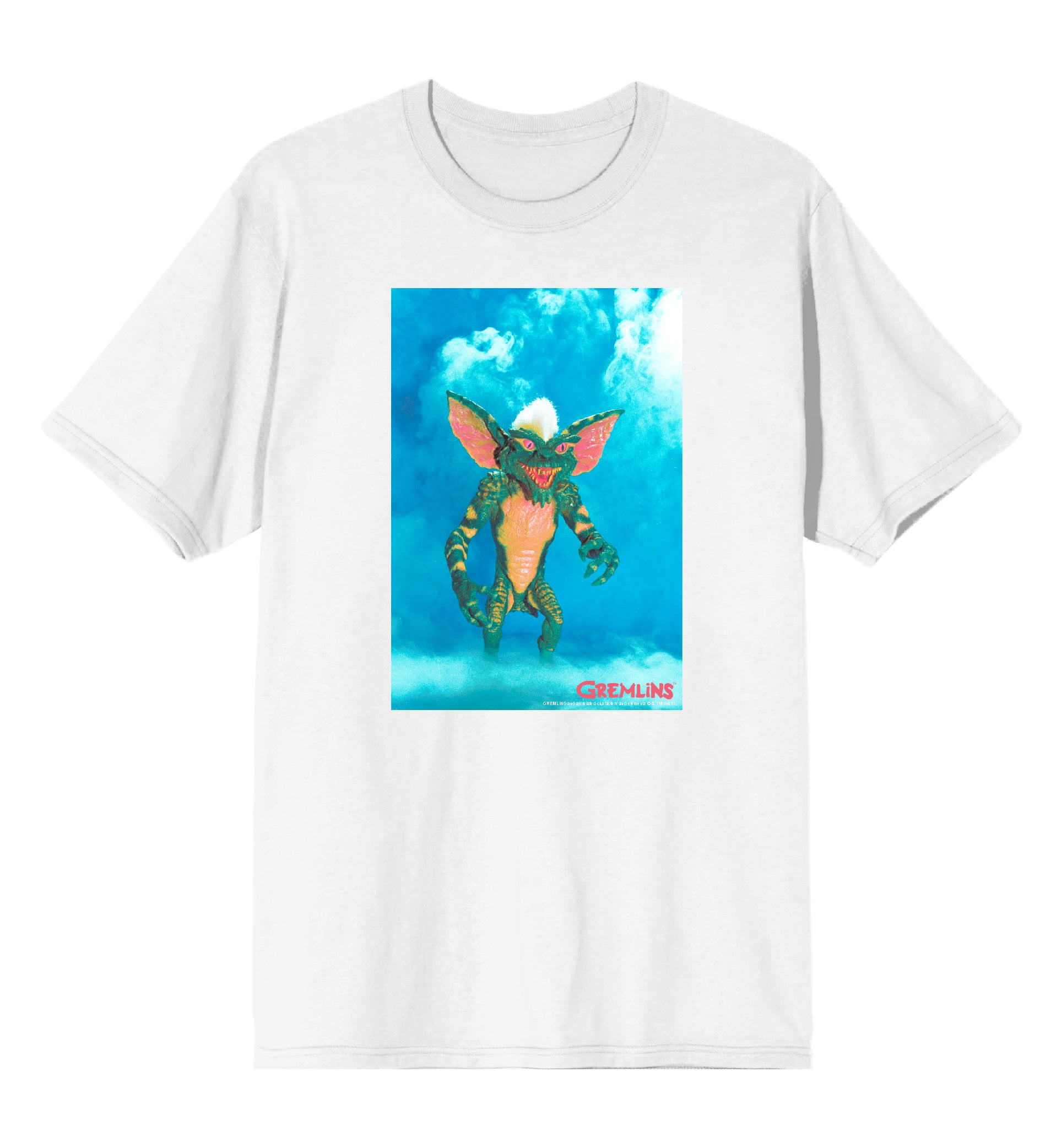 Gremlins Monster On Smoky Background Men's White Crew Neck Short Sleeve ...