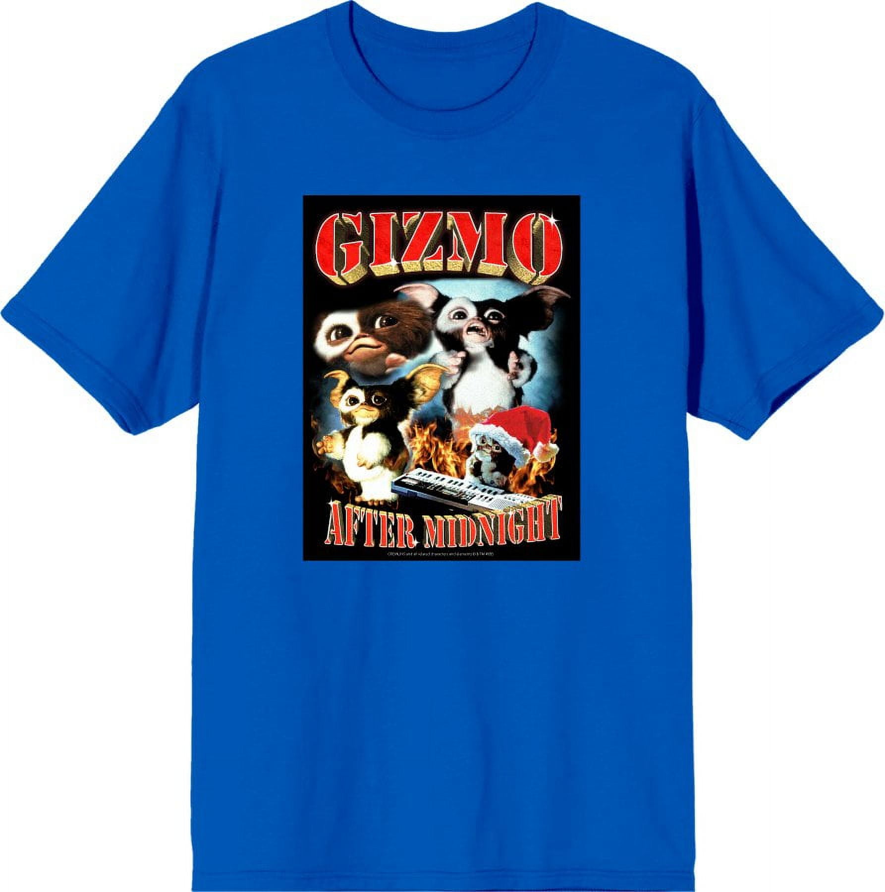 Gremlins Monsters & Logo Men's Blue Crew Neck Short Sleeve Tee-XS ...