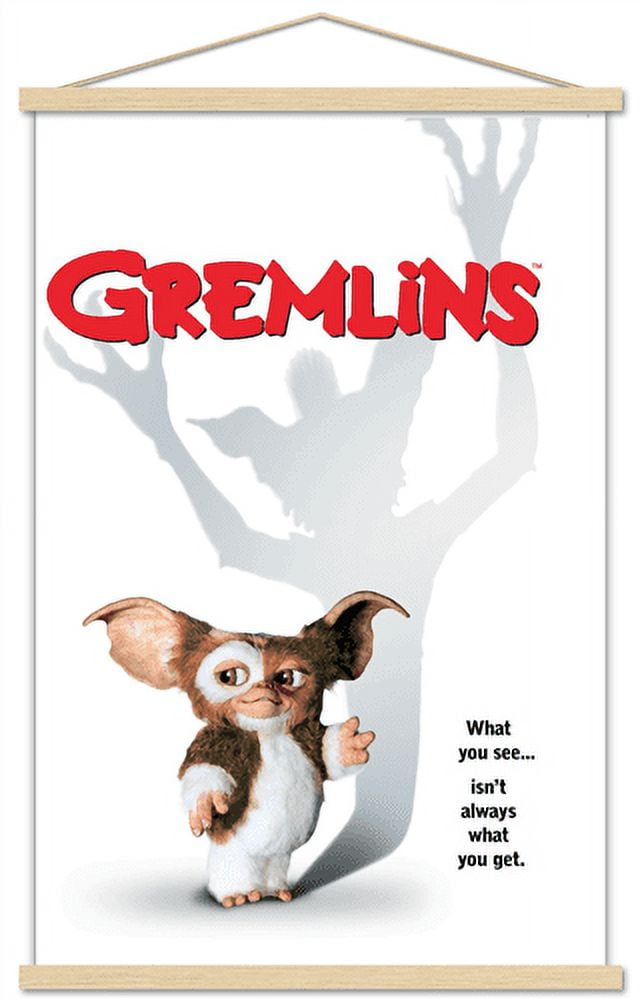 Gremlins - One Sheet Wall Poster with Wooden Magnetic Frame, 22.375" x ...