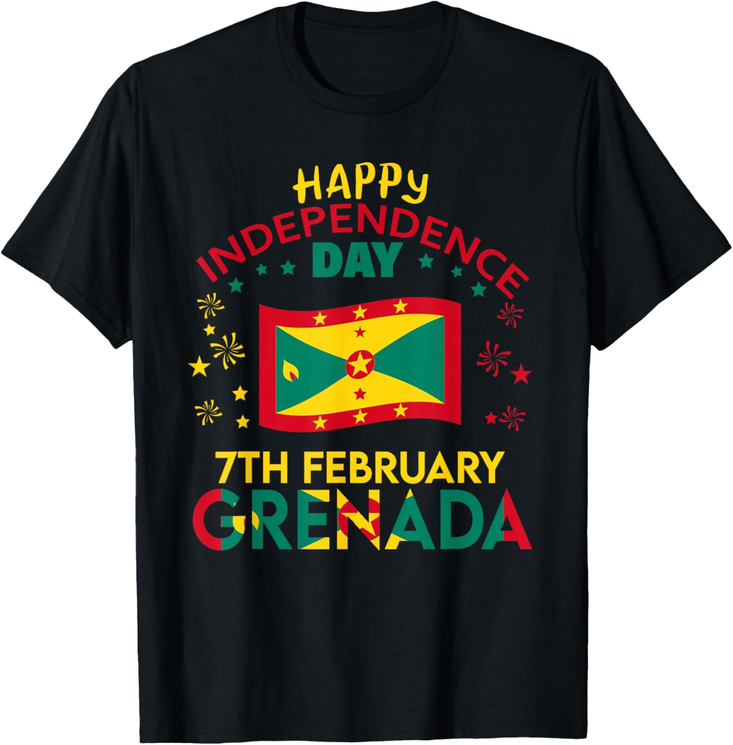Grenada 51st Independence Day Grenadian Pride Grenada Flag T-Shirt ...