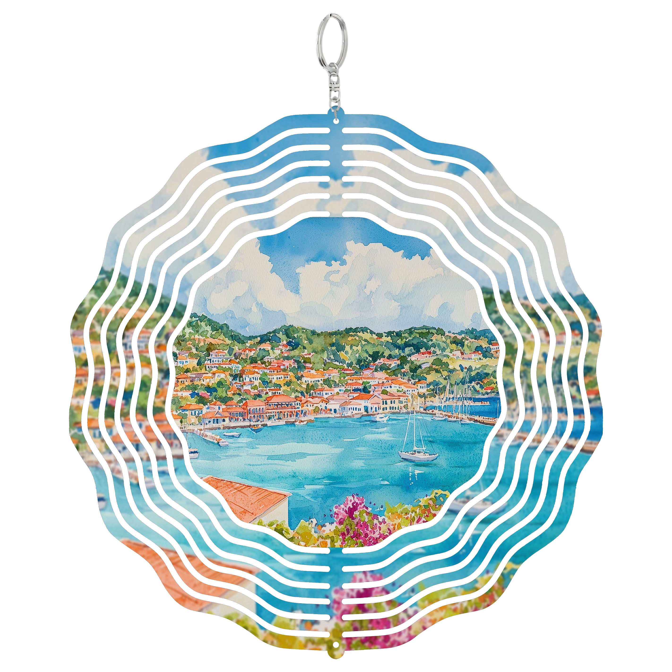 Grenada Caribbean Spice Isle 3D Wind Spinner Stainless Steel Yard Art ...