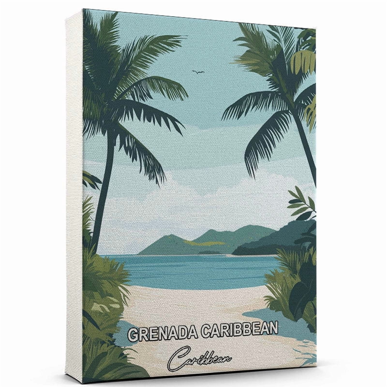 Grenada Caribbean Travel Canvas Wall Art – Caribbean Canvas – Travel ...