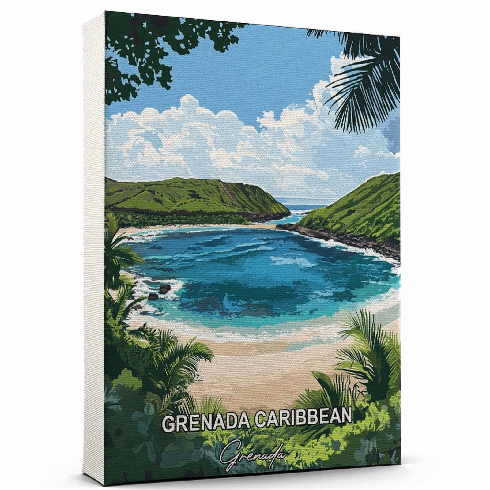 Grenada Caribbean Travel Canvas Wall Art – Grenada Canvas – A Scenic ...