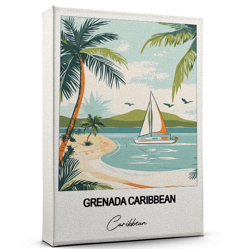 Grenada Caribbean Travel Wall Canvas – Elegant and Cultural Art Print ...