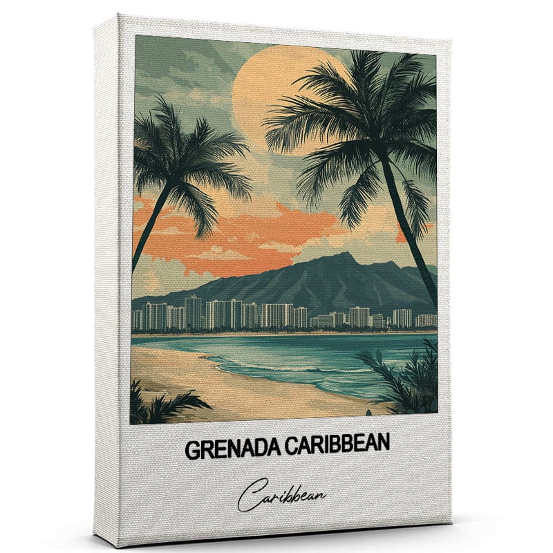 Grenada Caribbean Travel Wall Canvas – Elegant and Cultural Art Print ...