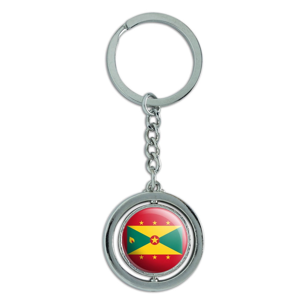 Grenada National Country Flag Spinning Circle Metal Keychain - Walmart.com