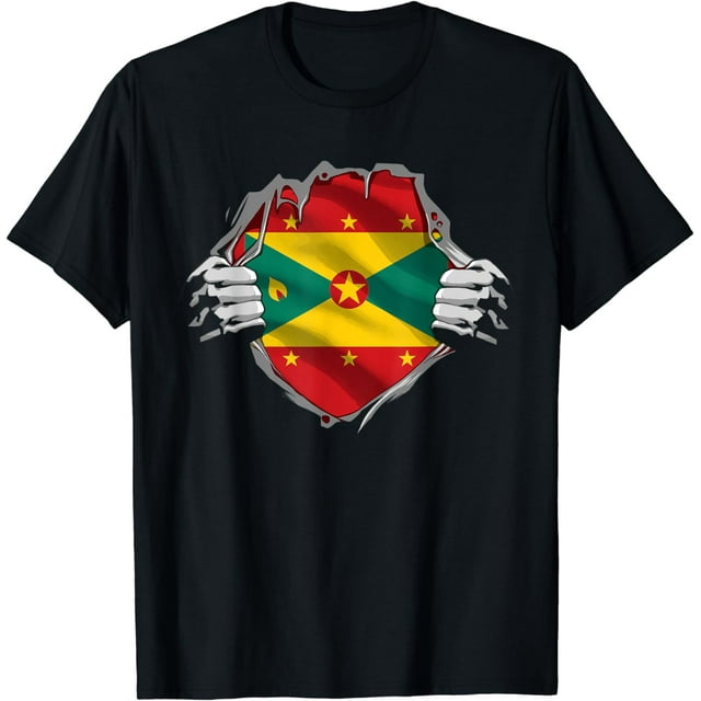 Grenada Tshirt Super Grenada Flag Caribbean Grenadian Roots T-Shirt ...