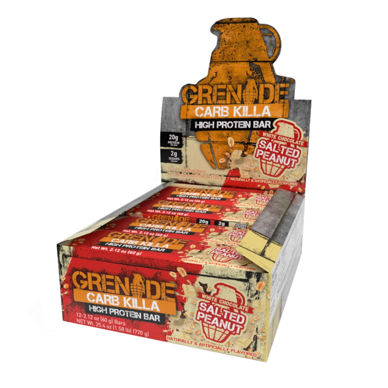 Grenade Carb Killa High MSF2 Protein and Low Sugar Candy Bar, 12 X 60 g ...