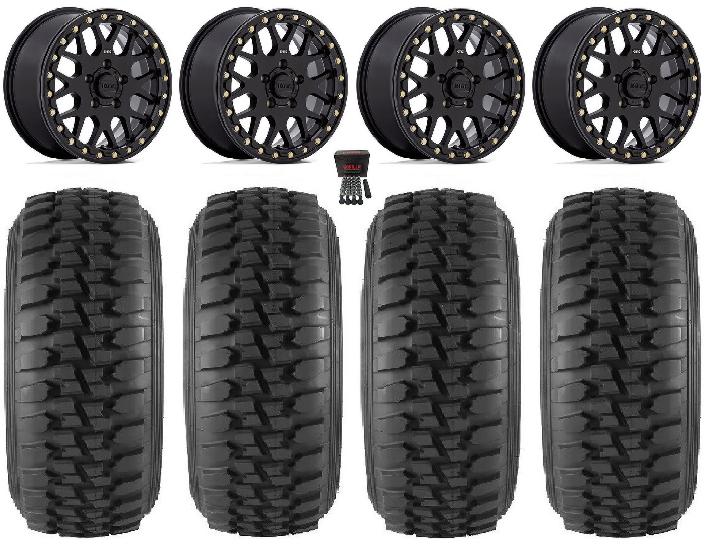 Grenade KS235 Bdlk 15" Wheels Bk 33" Desert Series Tires Polaris RZR ...