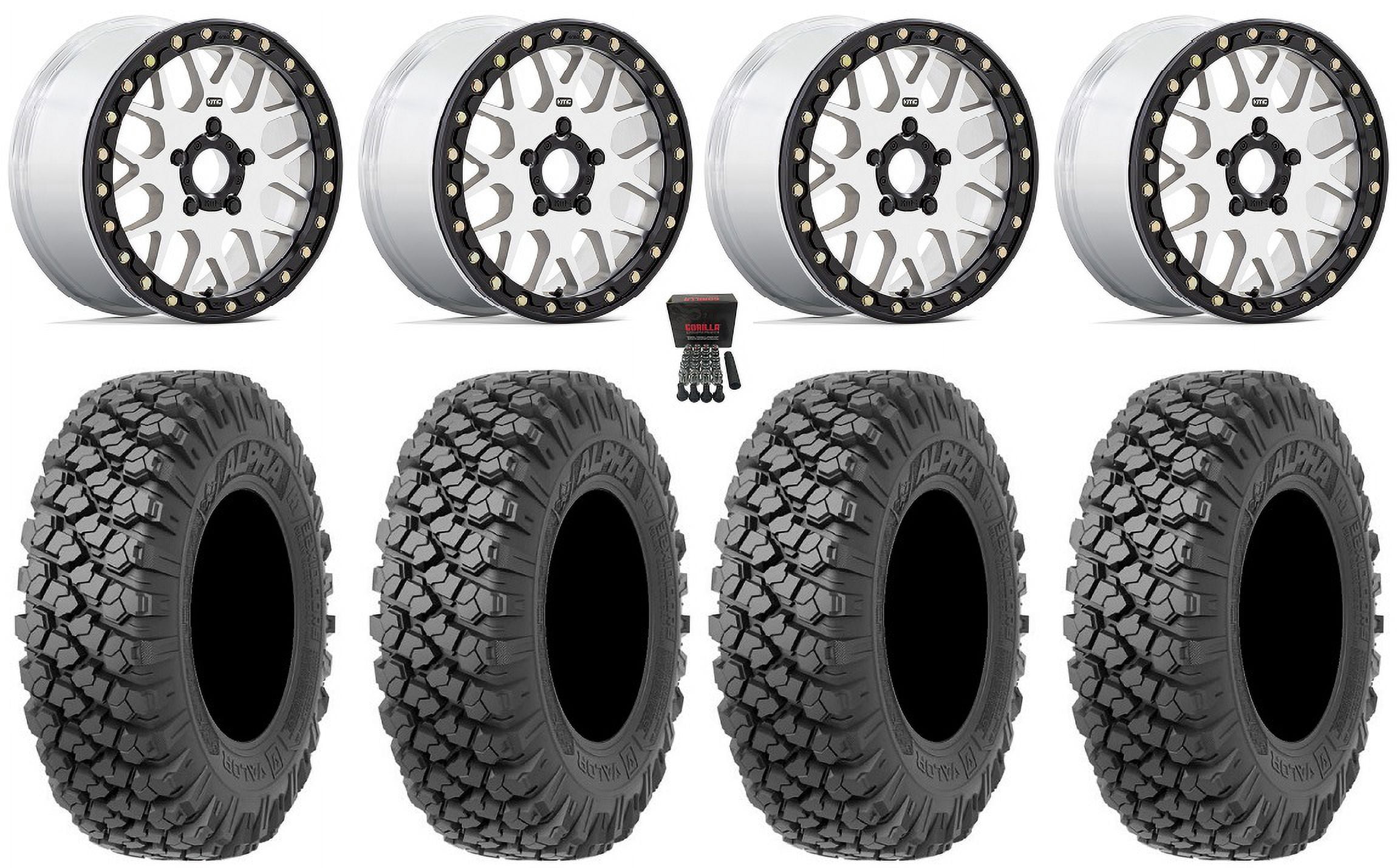 Grenade KS235 Bdlk 15" Wheels Mh 32" Alpha Tires Polaris RZR Turbo R ...