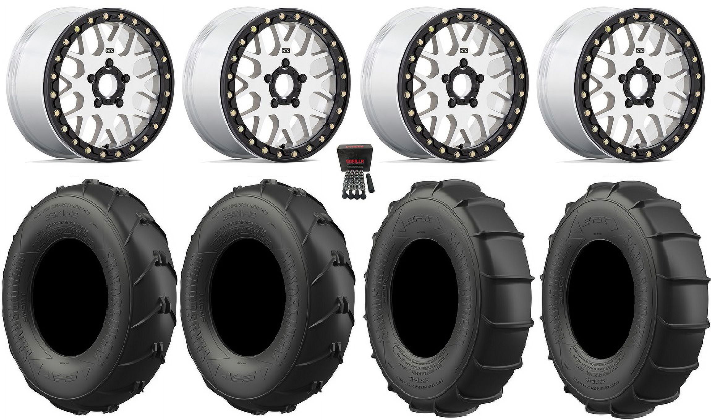 Grenade KS235 Bdlk 15" Wheels Mh 33" SandSlinger Tires Polaris RZR ...