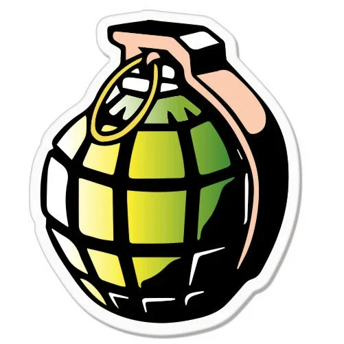 Grenade Sticker Decal Phone Decal Water Bottle Stickers Car Decals ...