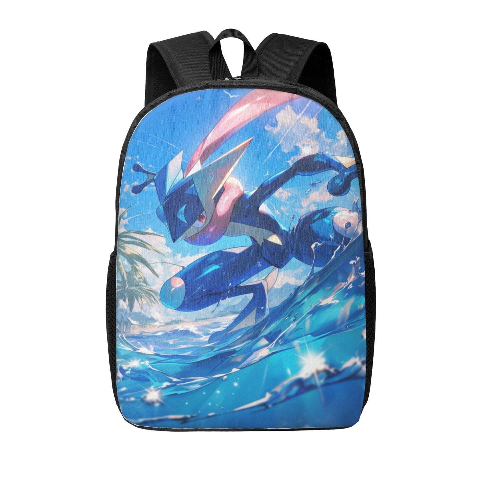 Greninja Backpack 17 Inch Cute Cartoon Casual Students Laptop Bags ...