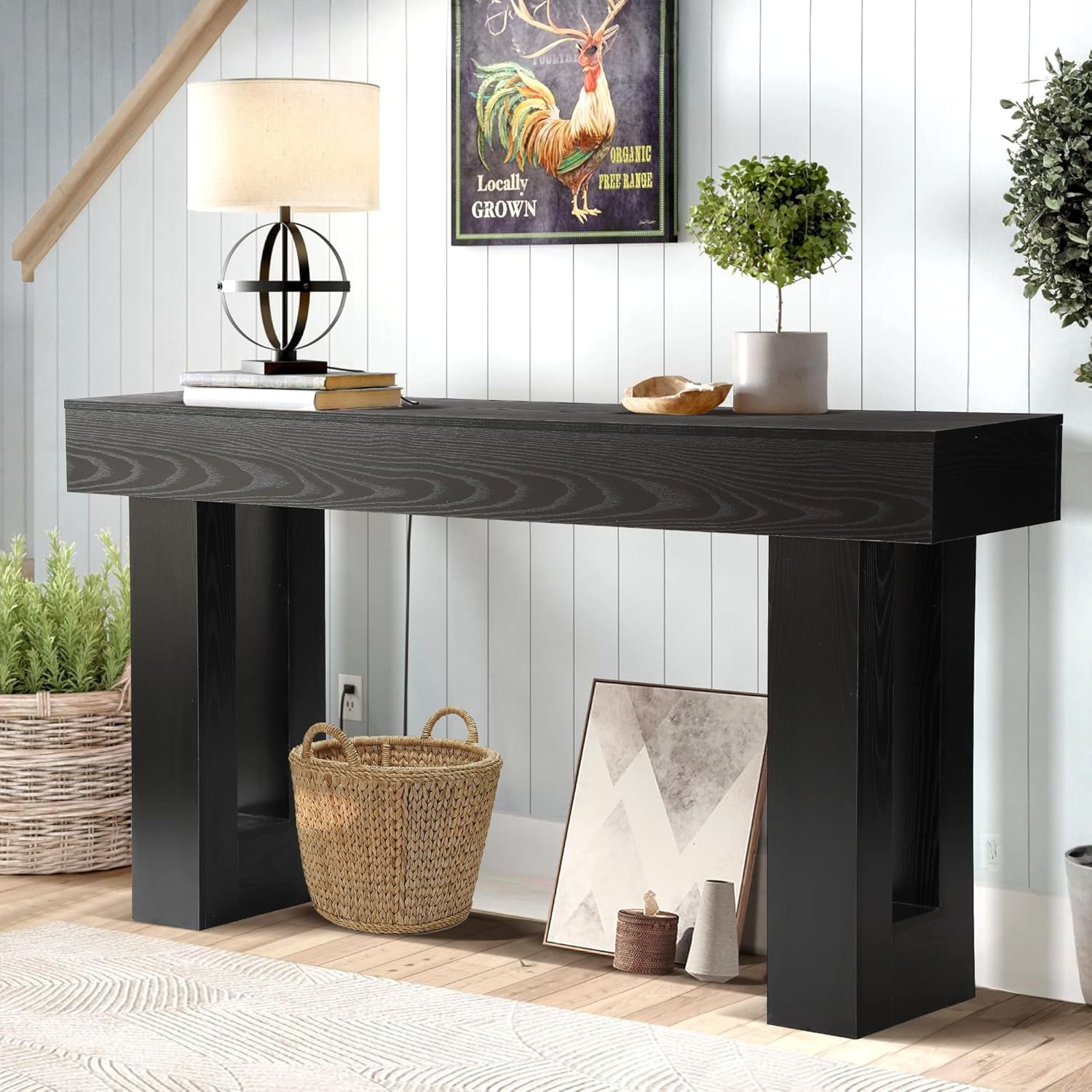 Grepatio Long Console Table for Entryway, 63 Inch Wood Entryway Table ...