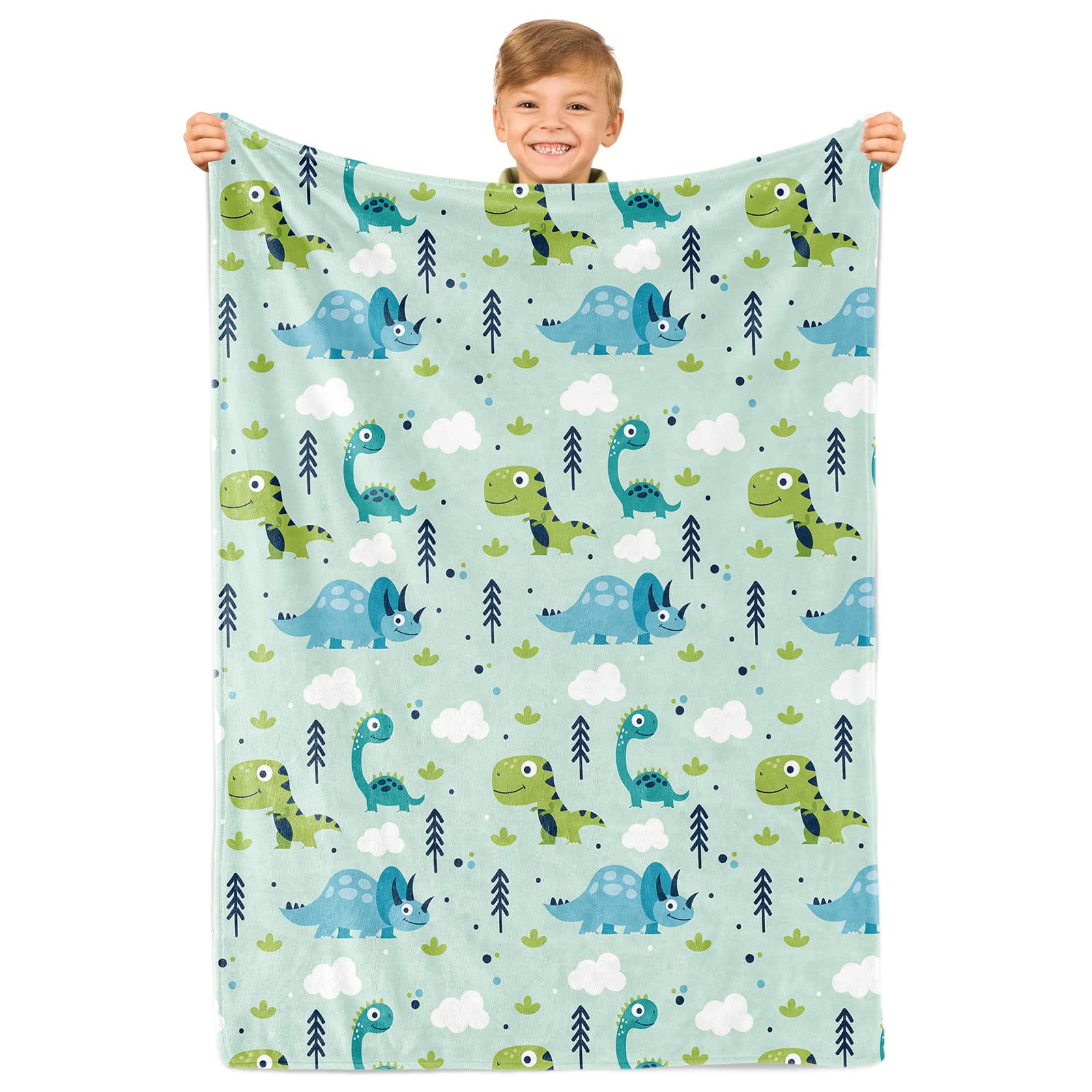 Gresahom Dinosaur Baby Blanket, Dinosaur Blanket for Kids Boys Girls ...