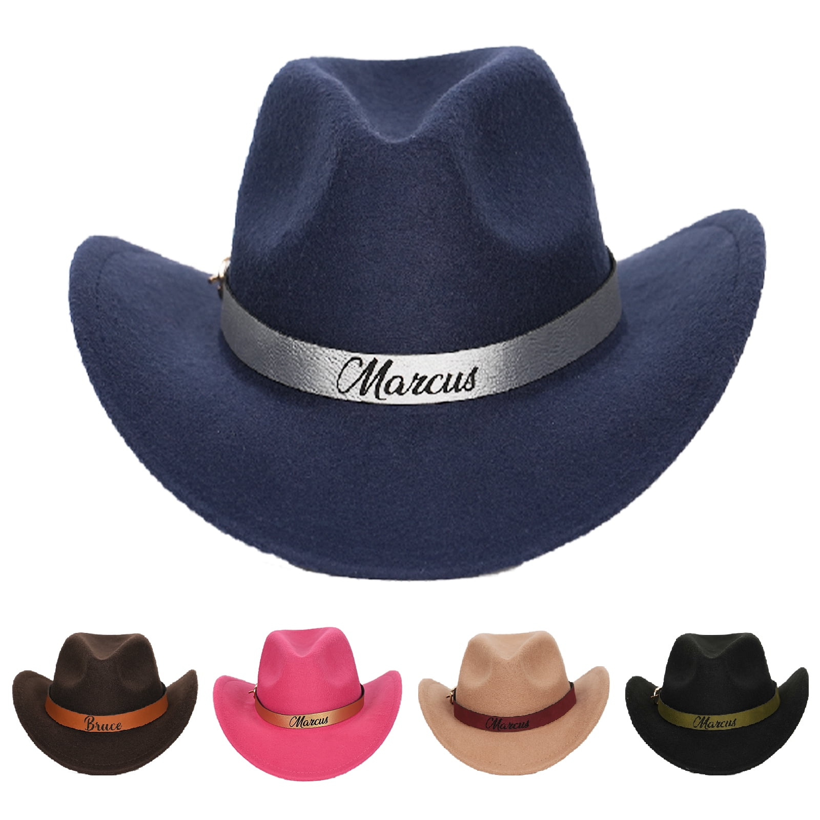 Gresahom Personalized Boys Cowboy Hats for Kids Ages 2-8, Leather ...