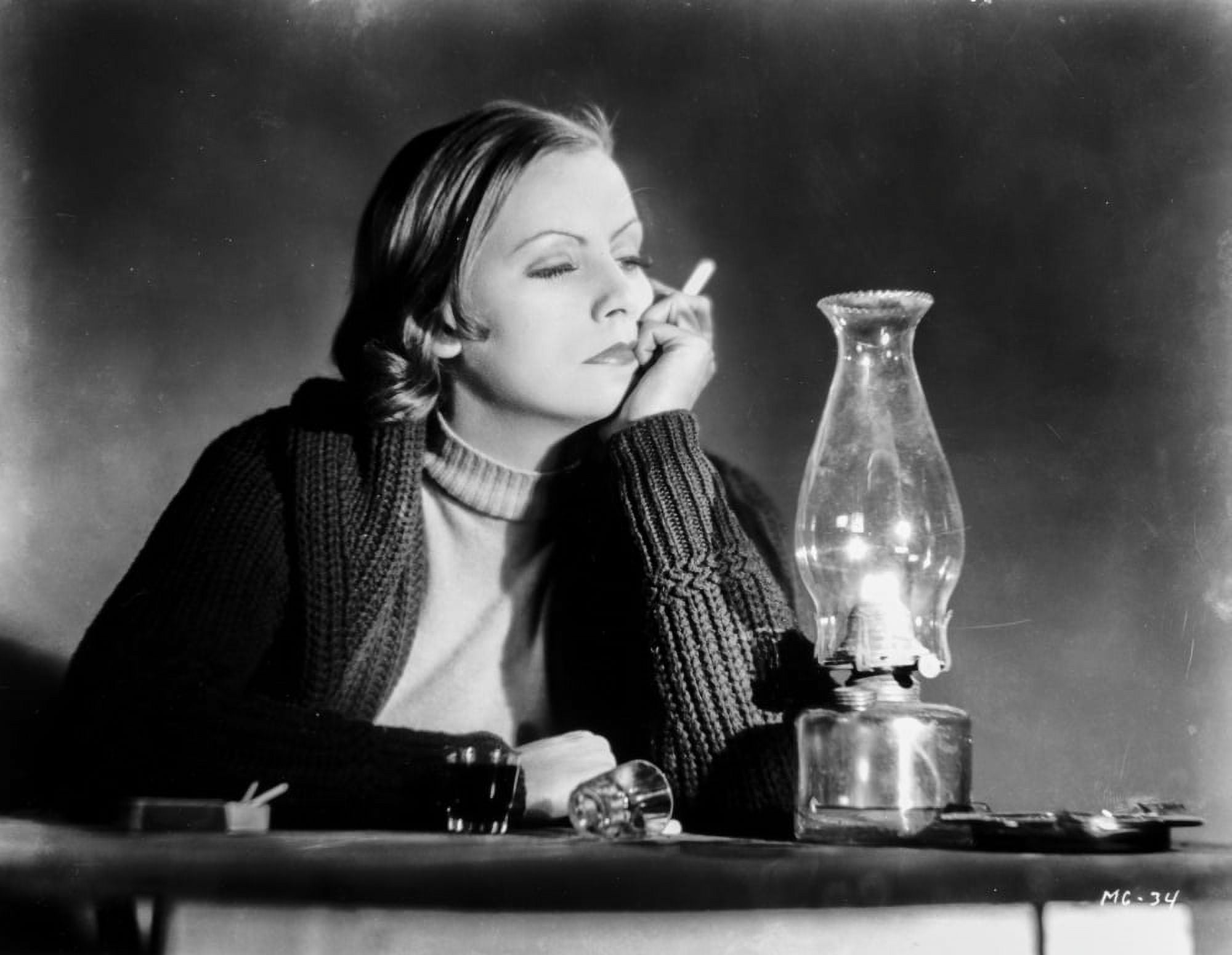 Greta Garbo Taking Cigarette in Black Jacket Photo Print (8 x 10 ...