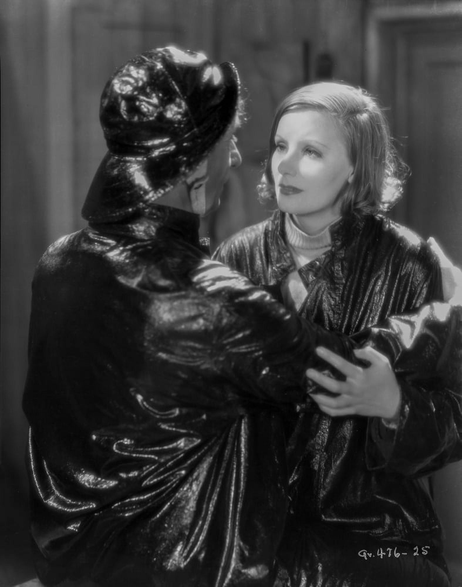 Greta Garbo and a Man wearing Shiny Black Outfit Photo Print (24 x 30 ...