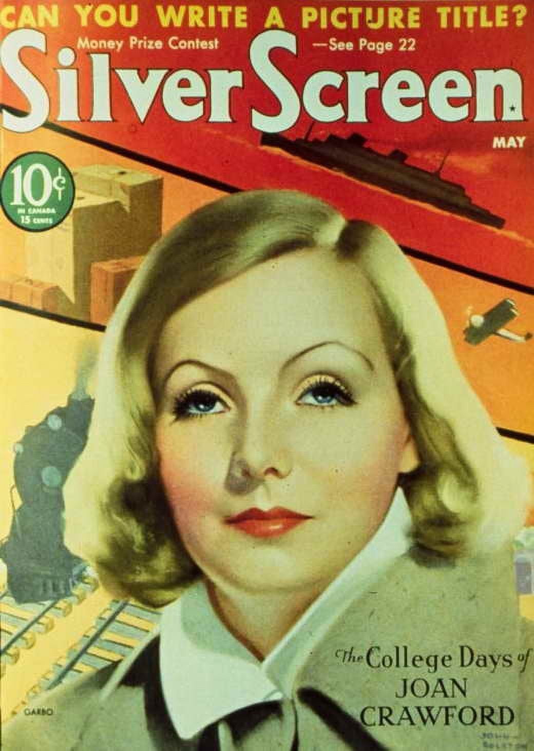 Greta Garbo - movie POSTER (Silver Screen Magazine Cover 1940's Style A) (11" x 17") - Walmart.com