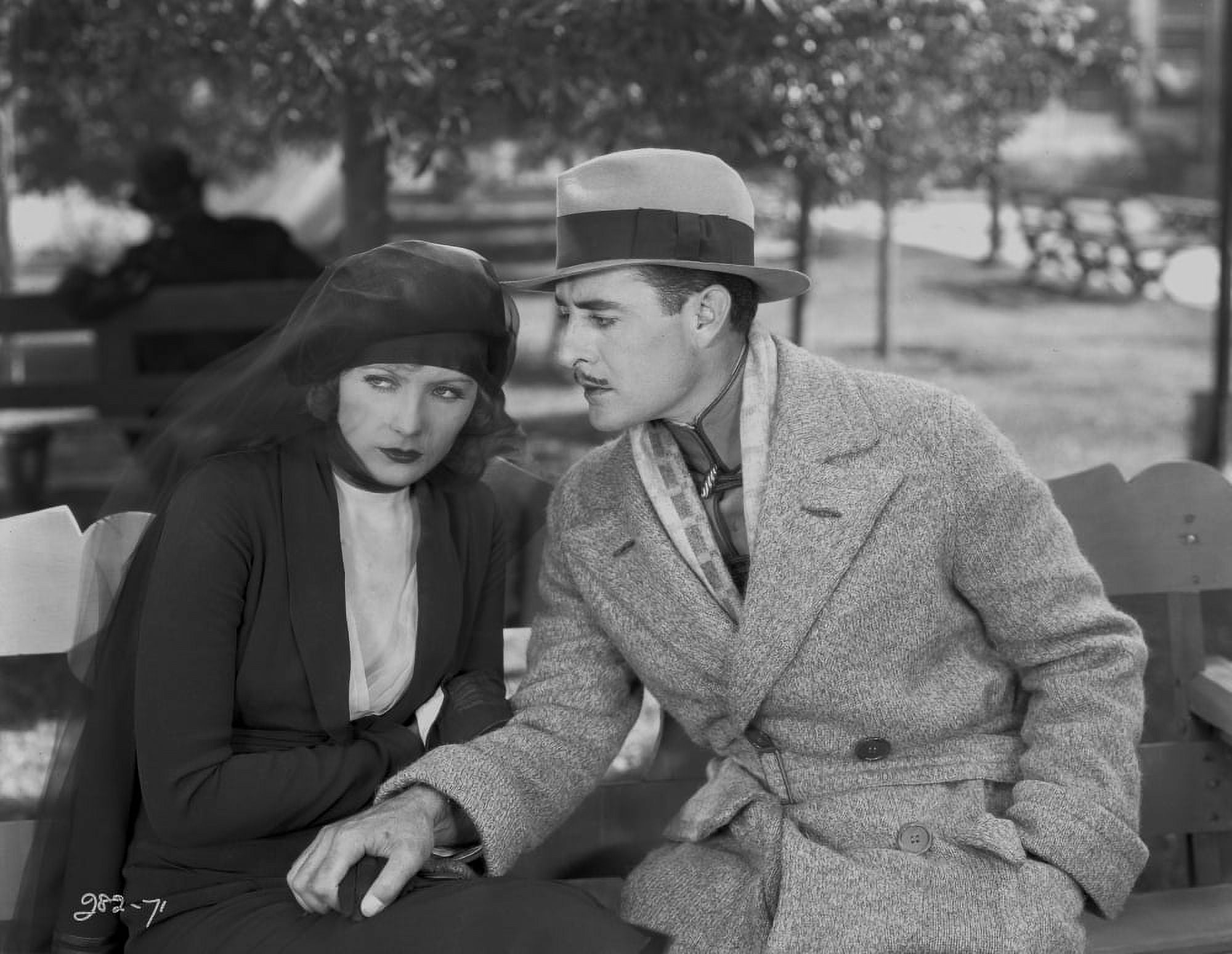 Greta Garbo with a Man wearing Formal Outfit with Hat Photo Print (24 x ...