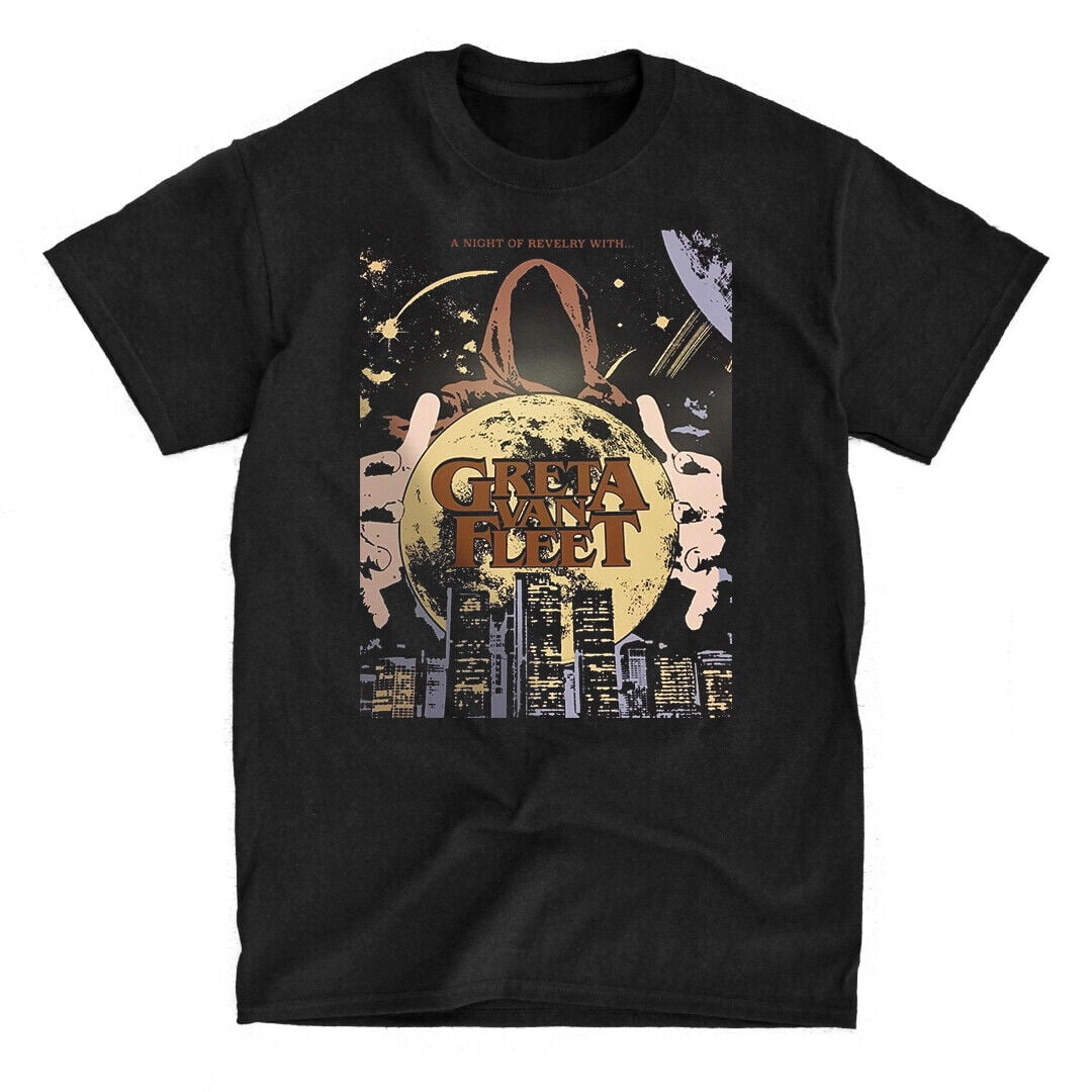 Greta Van Fleet Moon - Black T-Shirt - Walmart.com