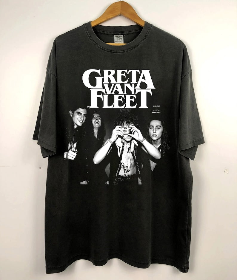 Greta Van Fleet T-Shirt, Graphic Greta Van Fleet Starcatcher World Tour ...