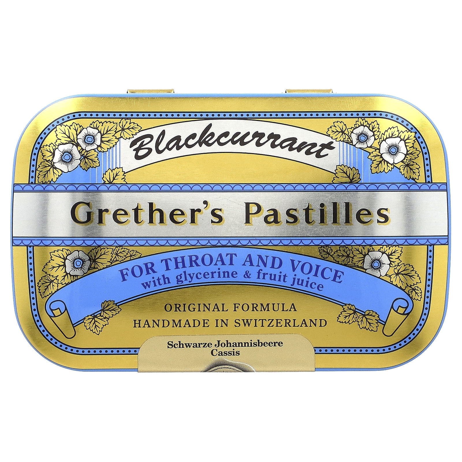 Grether's Pastilles For Throat and Voice, Blackcurrant , 24 Lozenges, 2 ...