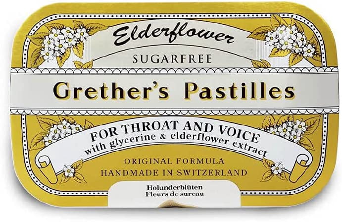 Grether's Pastilles For Throat and Voice, Sugar Free, Elderflower, 24 ...