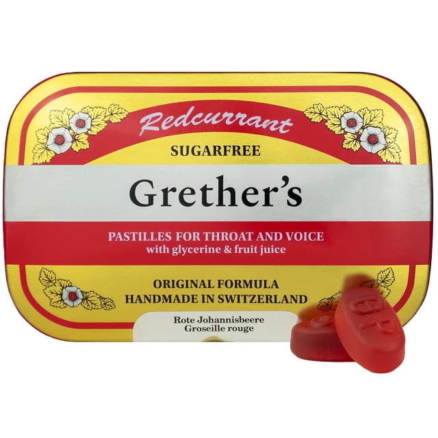 Grether's Pastilles For Throat and Voice, Sugar Free, Redcurrant, 24 ...