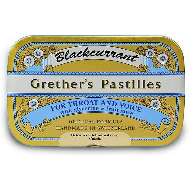 Grether's Pastilles Blackcurrant Lozenges for Oral Sore & Cough Relief ...