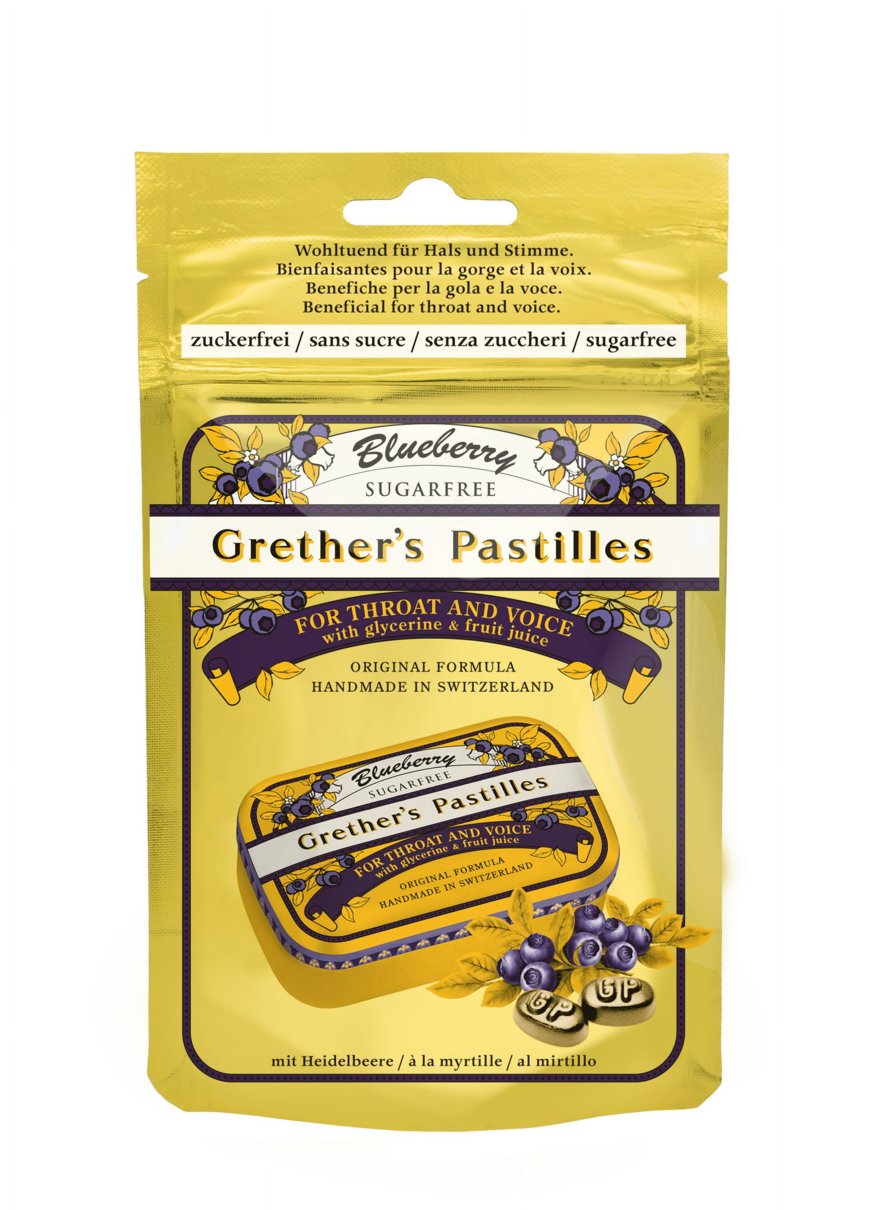 Grether's Pastilles Sugarfree Blueberry Natural Remedy for Dry Mouth ...