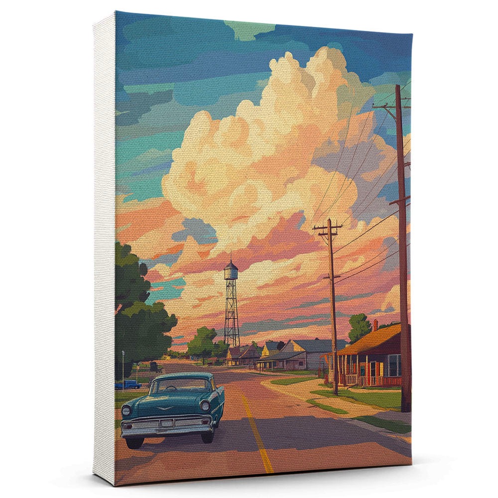 Gretnas Vintage Travel Canvass, Nebraska Canvas Wall Art, Gretnas ...