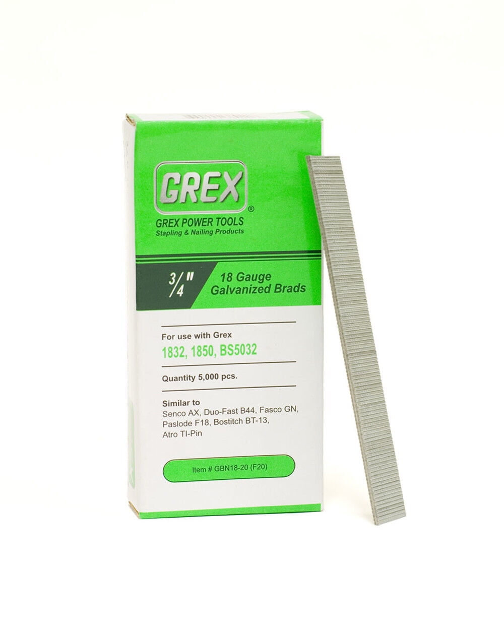 Grex Power Tools 3/4In 18 Gauge Brad Nails Galvanized 5000Qty - Walmart.com
