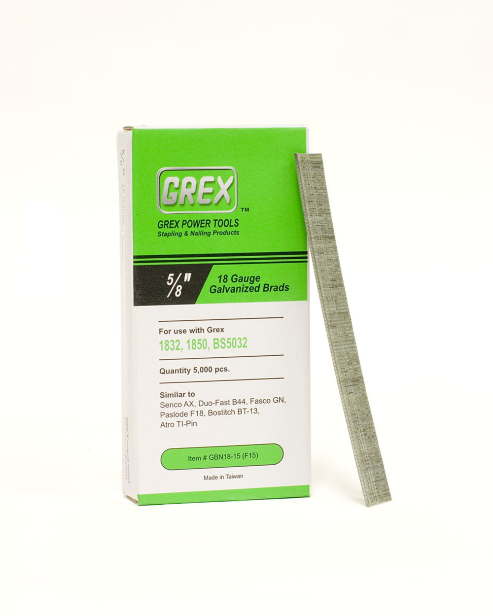 Grex Power Tools 5/8In 18 Gauge Brad Nails Galvanized 5000Qty - Walmart.com