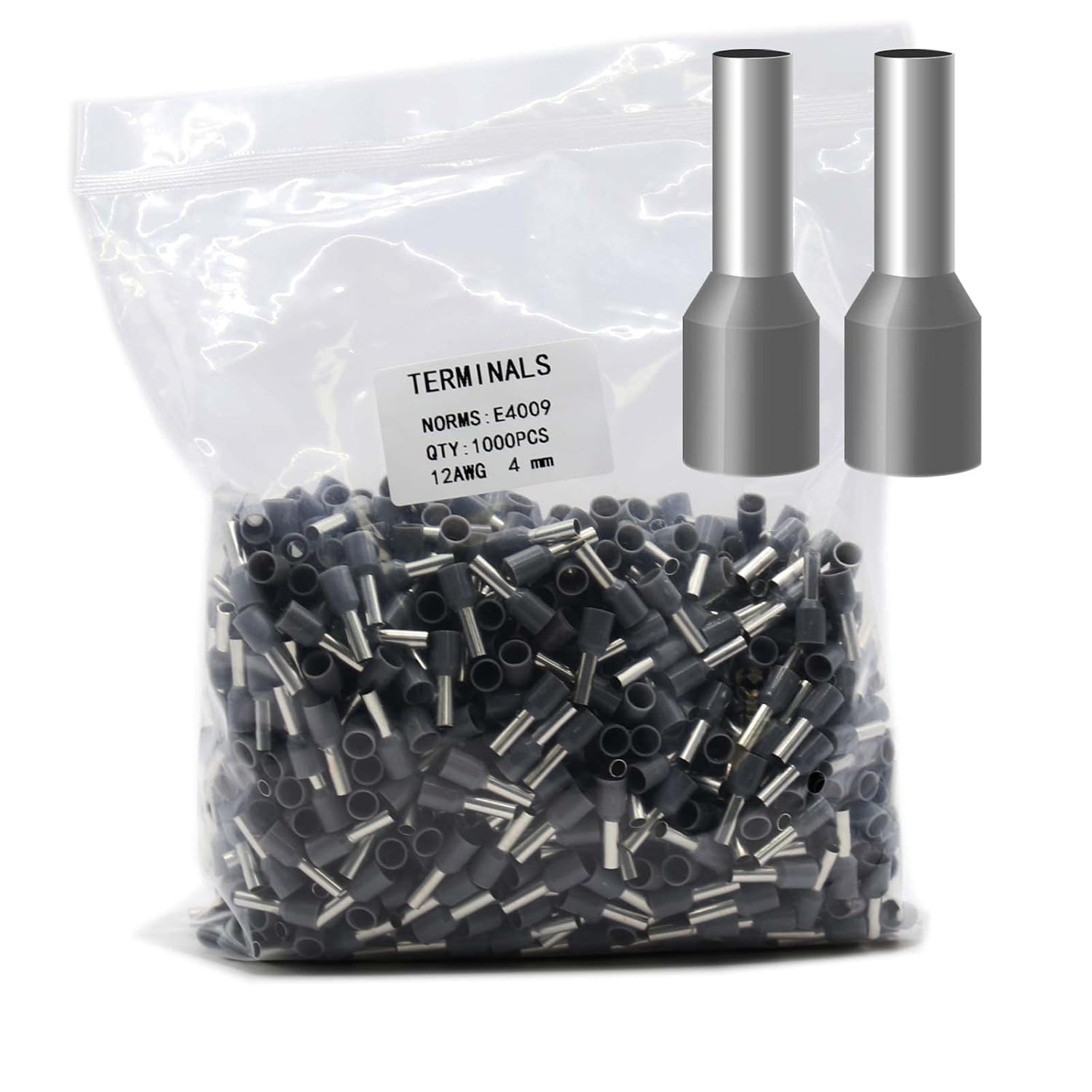 Grey 1000pcs A12 Wire Ferrules Terminals Kit, Terminal Connector Wire ...
