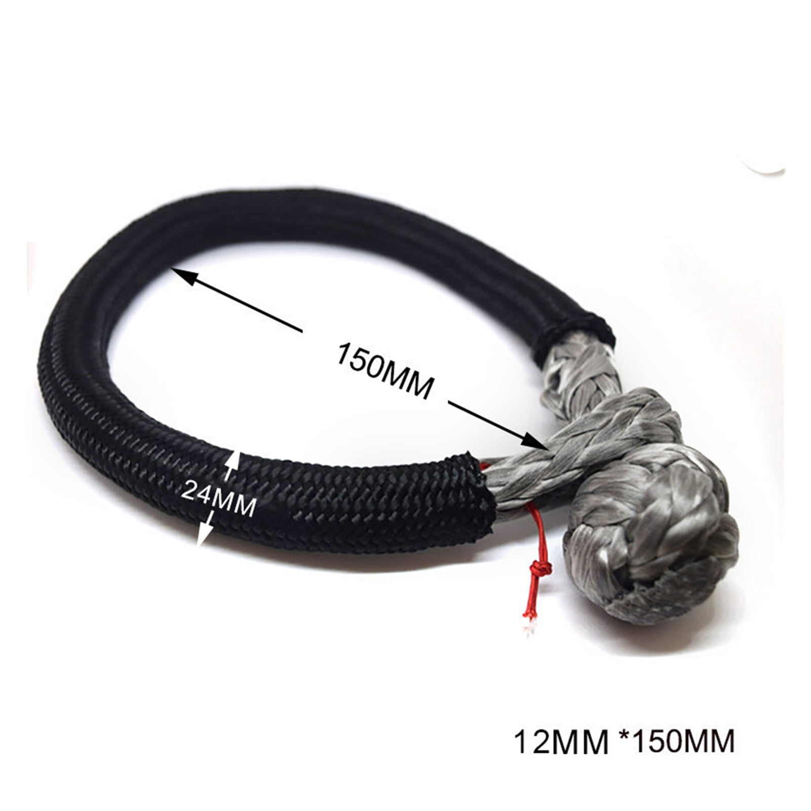 Grey 12mm*150mm Soft Shackle,UHMWPE Winch Shackle For Offroad,Truck ...