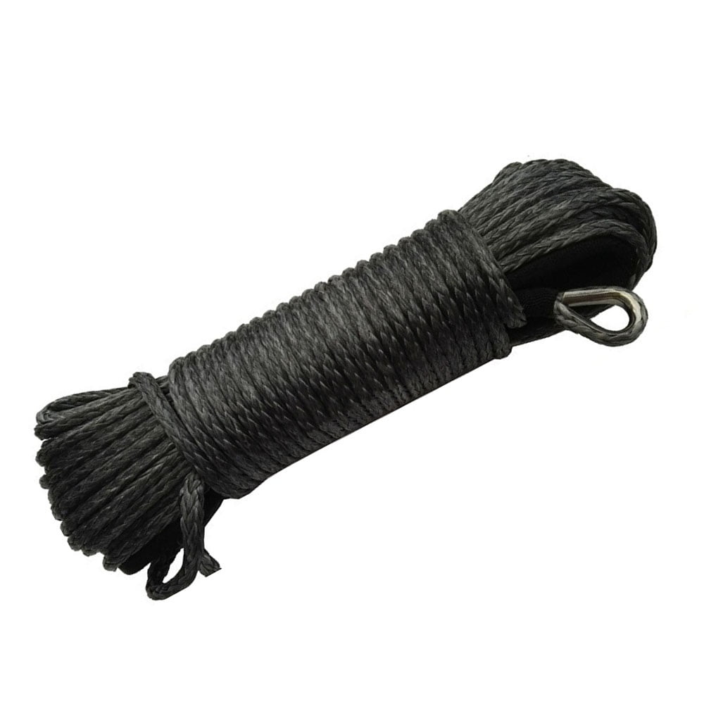Grey 6mm*30m Synthetic Winch Rope Add 4500lbs Hawse Fairlead,Off Road ...