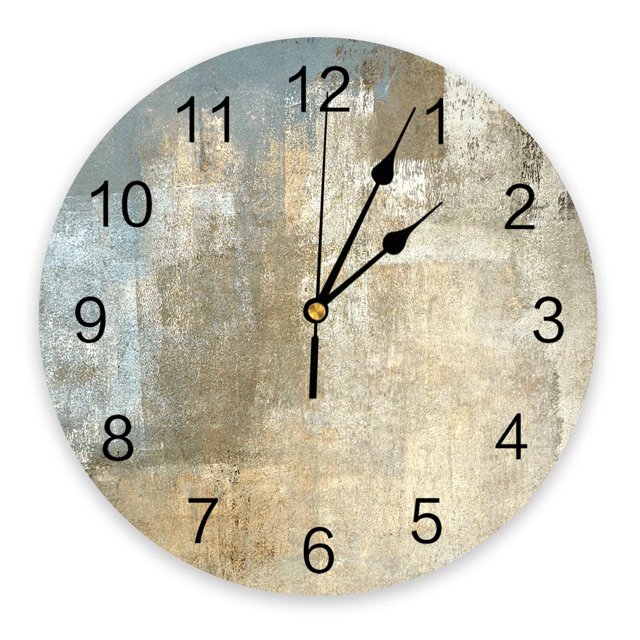 Grey Abstract Art Painting Clocks Wall Home Decor Modern Kitchen Room ...
