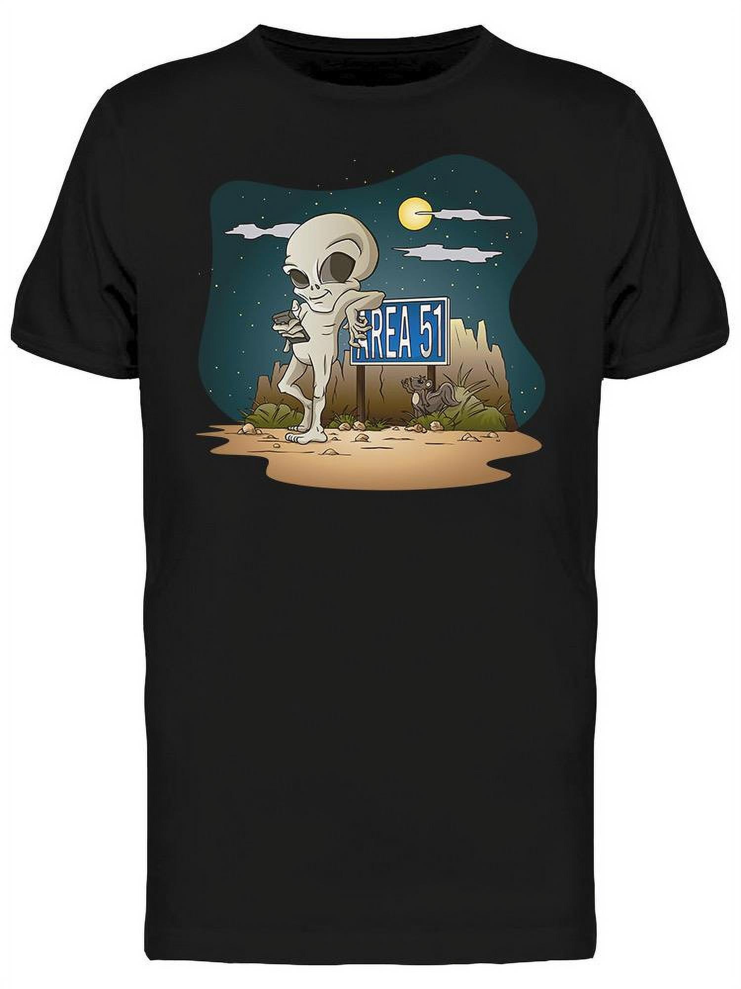Grey Alien Area 51 T-Shirt Men -Image by Shutterstock, Male Large ...