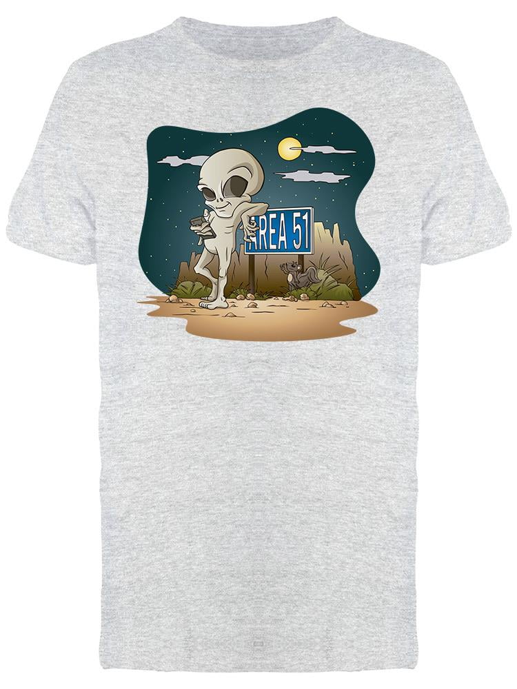 Grey Alien Area 51 T-Shirt Men -Image by Shutterstock, Male x-Large ...