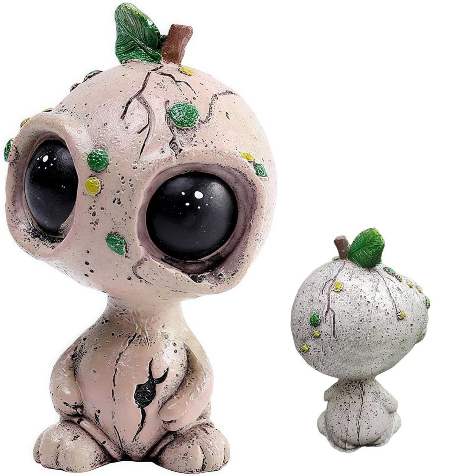 Grey Alien Resin Figurine – Cute Alien Tree Statue, UFO Lover Home ...