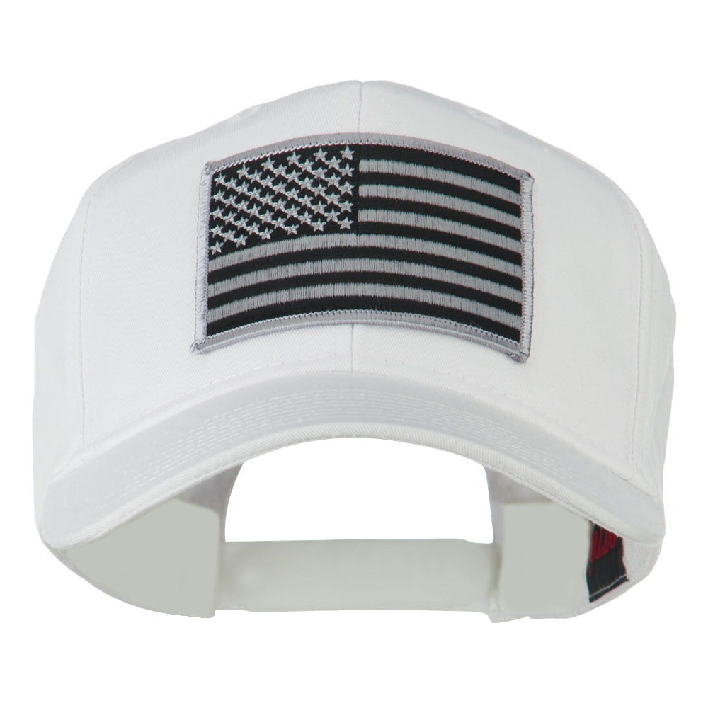 Grey American Flag Patched High Profile Cap - White OSFM - Walmart.com