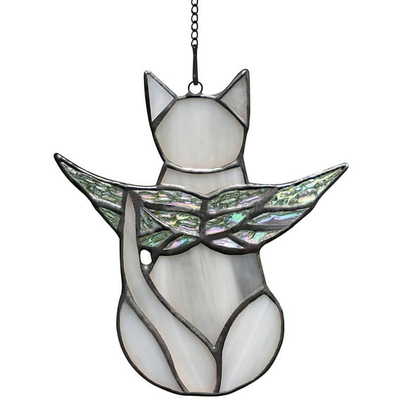 Grey Angel Pet Memorial Hanging Ornament Suncatcher With Chain For ...