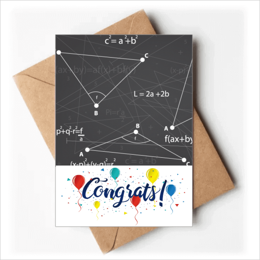 Grey Angle Mathematical Formula Calculus Wedding Cards Congratulations ...